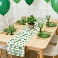 AuroraX St. Patrick's Day Shamrock Lucky Burlap Table Runner 13 x 47 ...