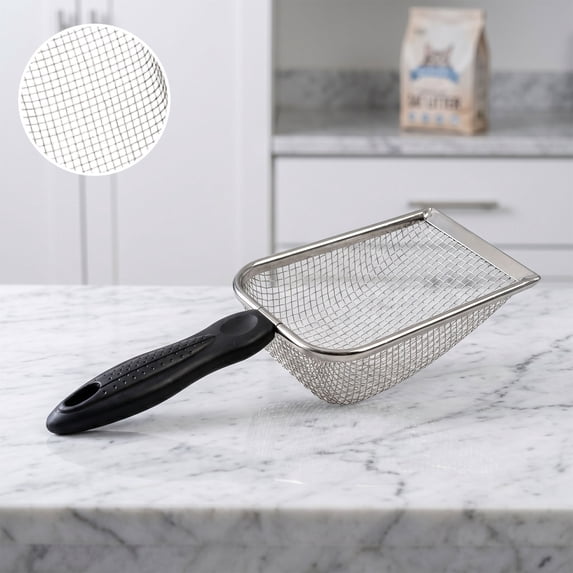 AuroraX Stainless Steel Cat Litter Scoop Metal Cat Litter Scoop Heavy ...