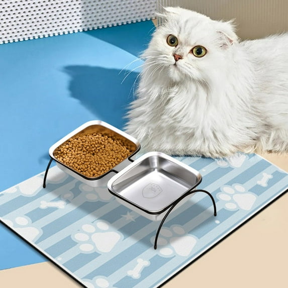 AuroraX Stainless Steel Food and Water Bowl Set Cat Dog Bowls with ...