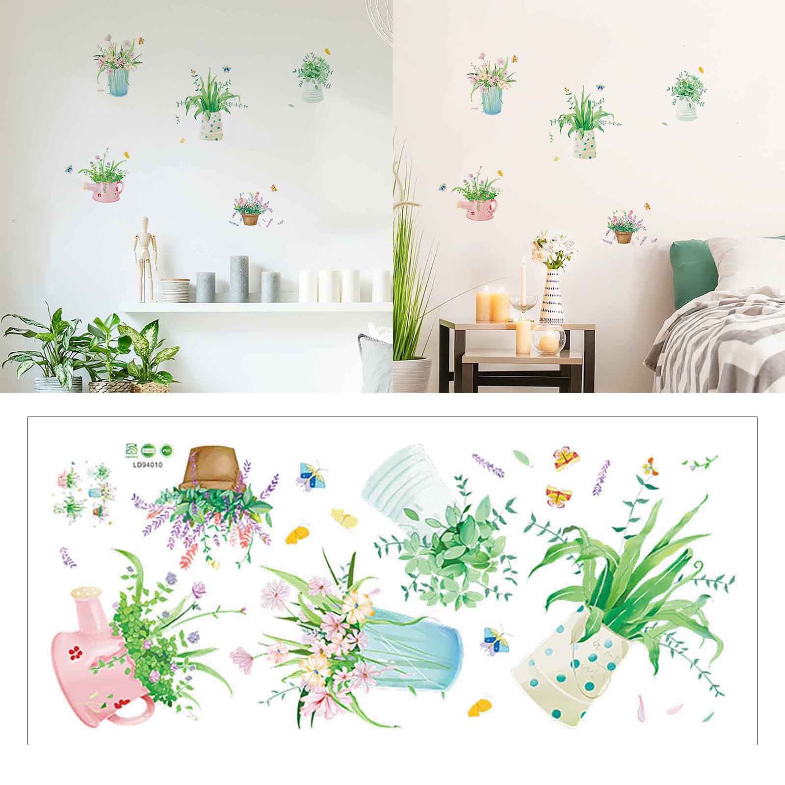 AuroraX Stickers Window Wall Sticker,Fake Plants Peel and Stick Wall ...