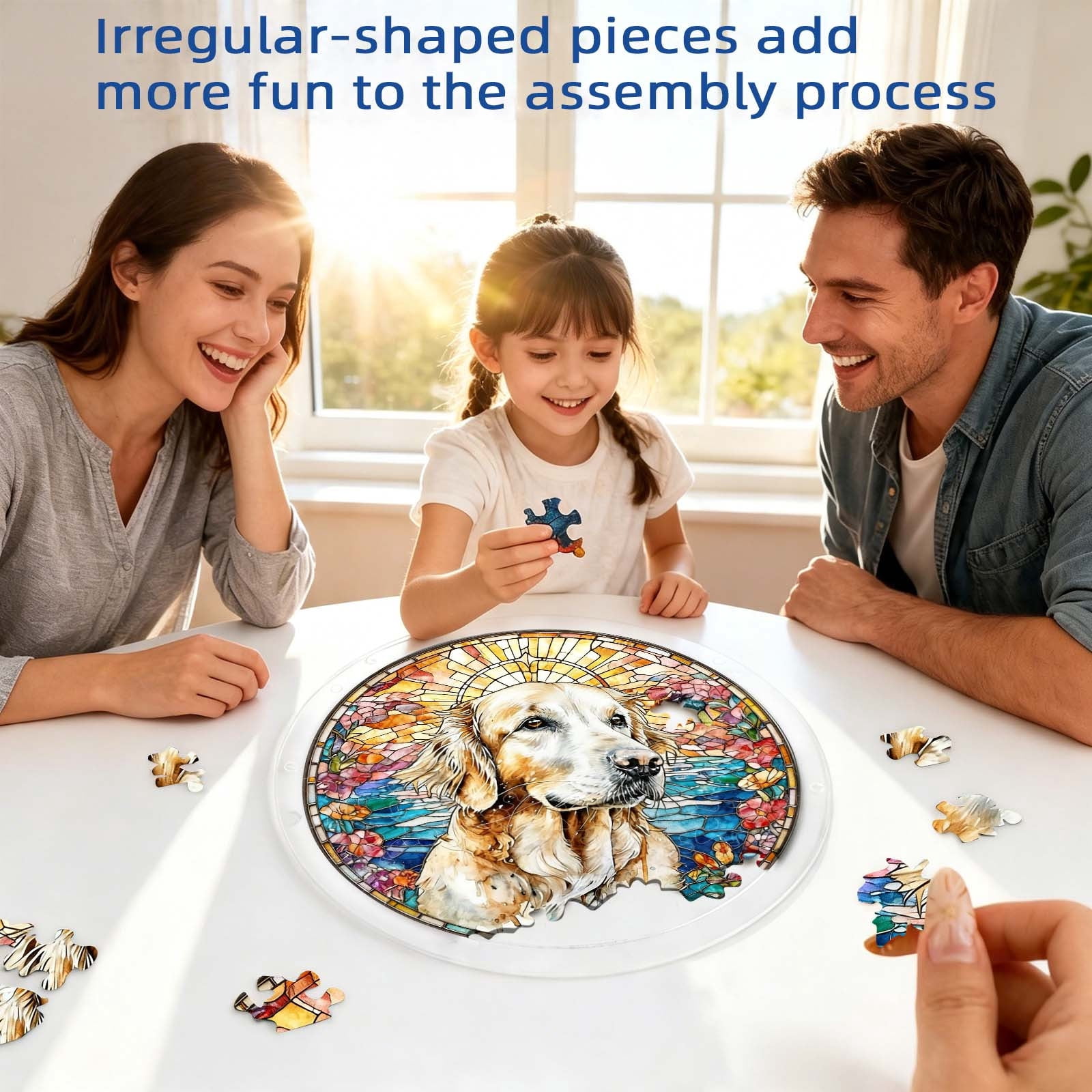 AuroraX Suncatcher Puzzle Kit DIY Sun Catcher Stained Glass ...