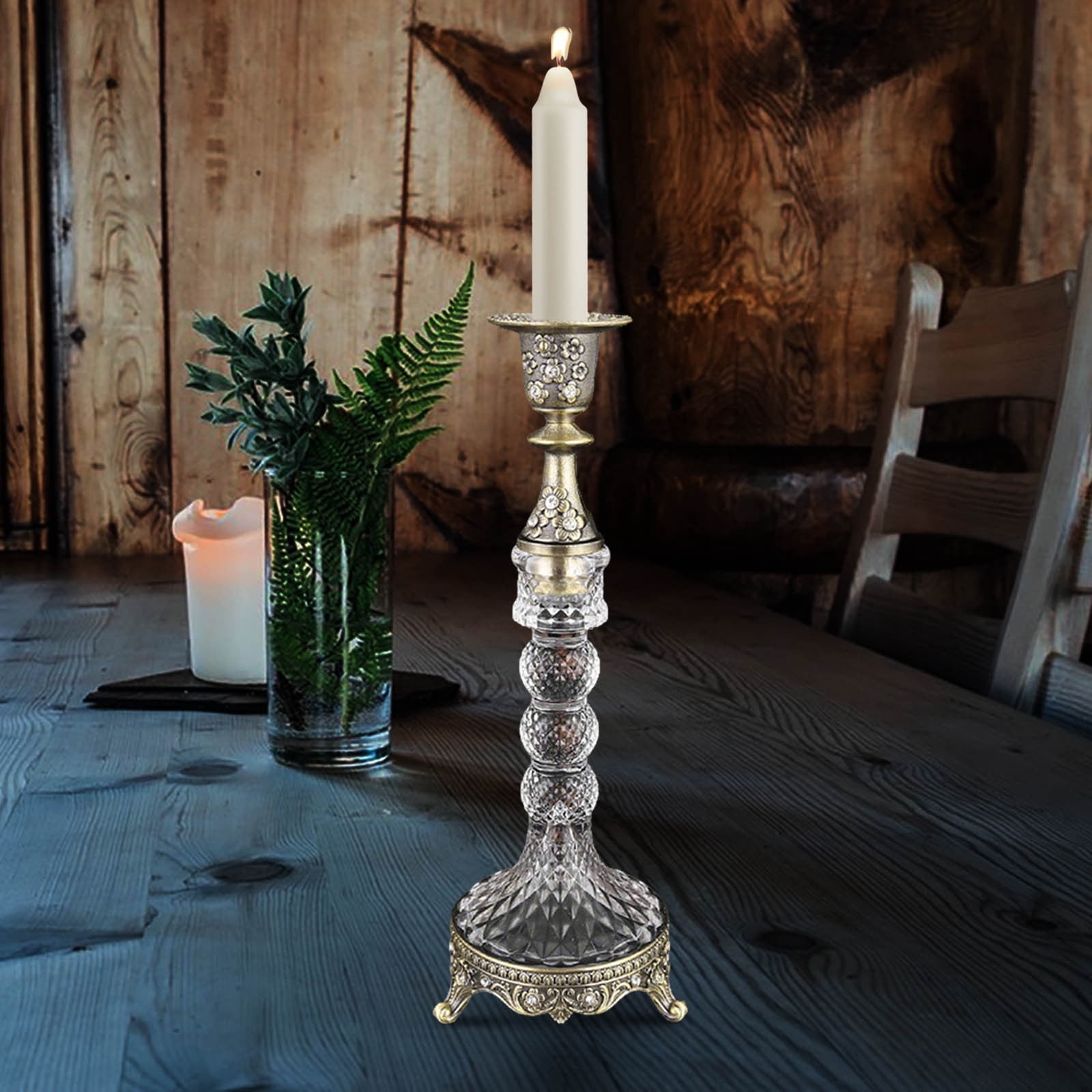 AuroraX Tall Taper Candle Holder Metal Candlestick Holders Rustic ...