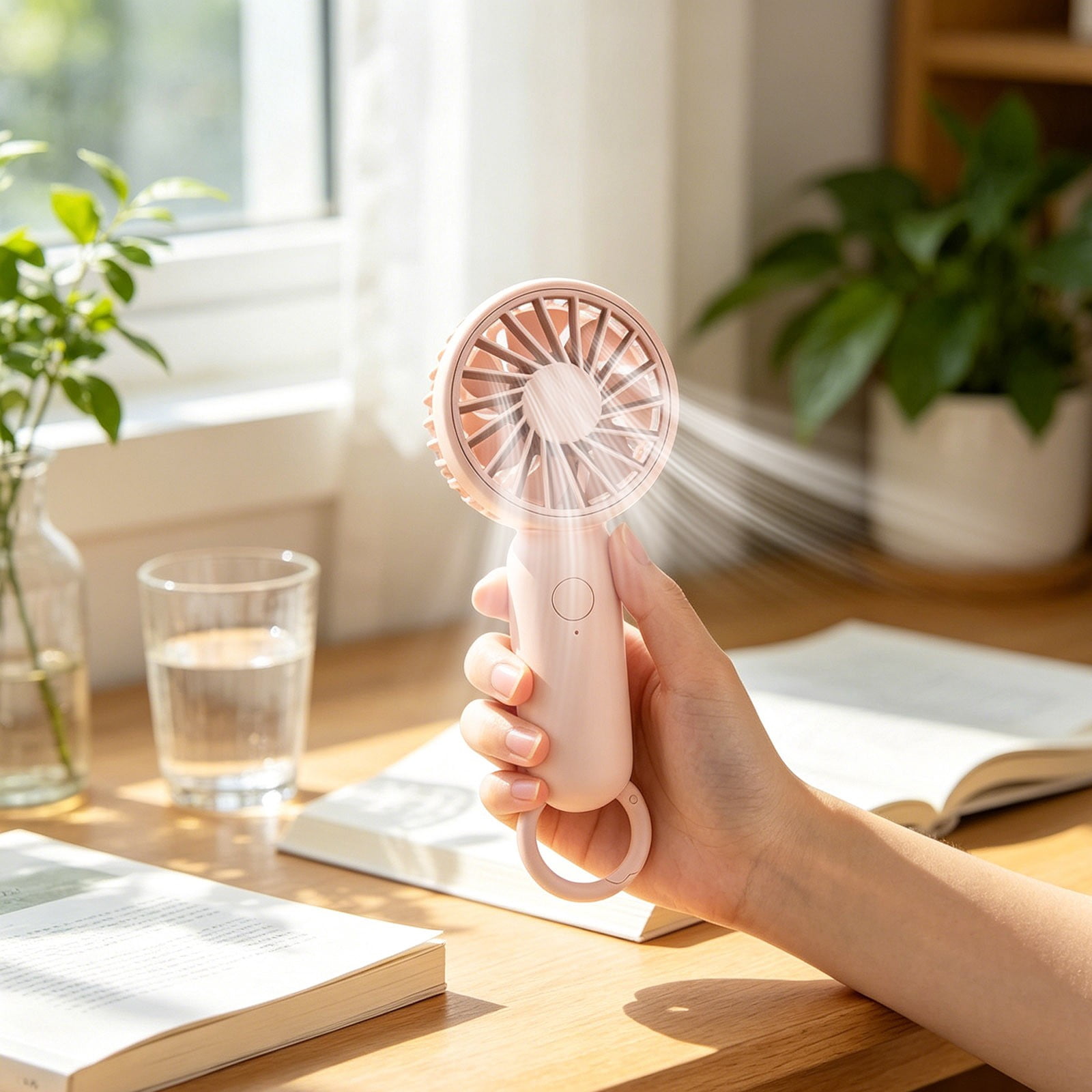 AuroraX USB Rechargeable Handheld Fan Mini Portable Quiet Fan Super ...