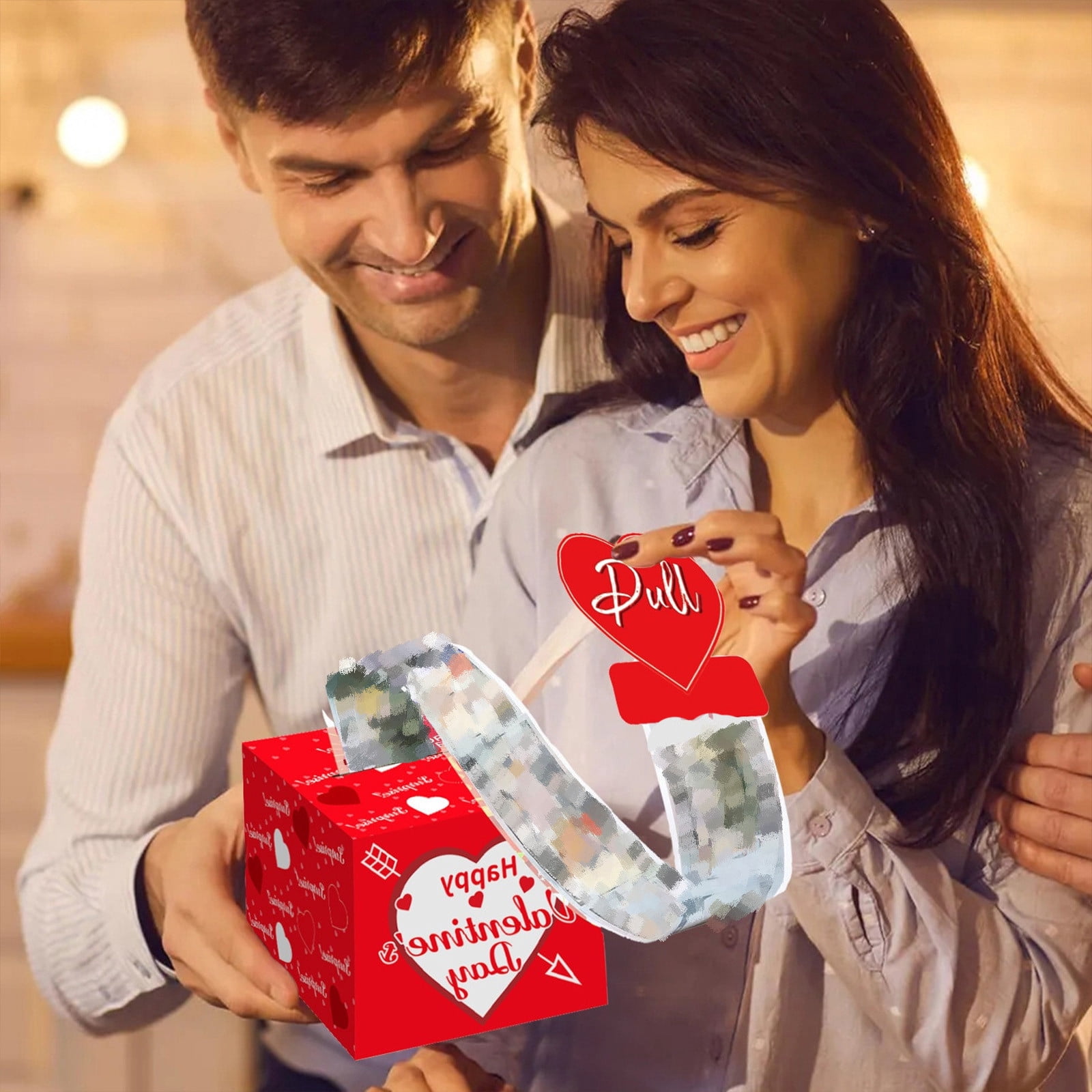 AuroraX Valentines Day Money Box Money Box for Cash Gift Pull Love ...
