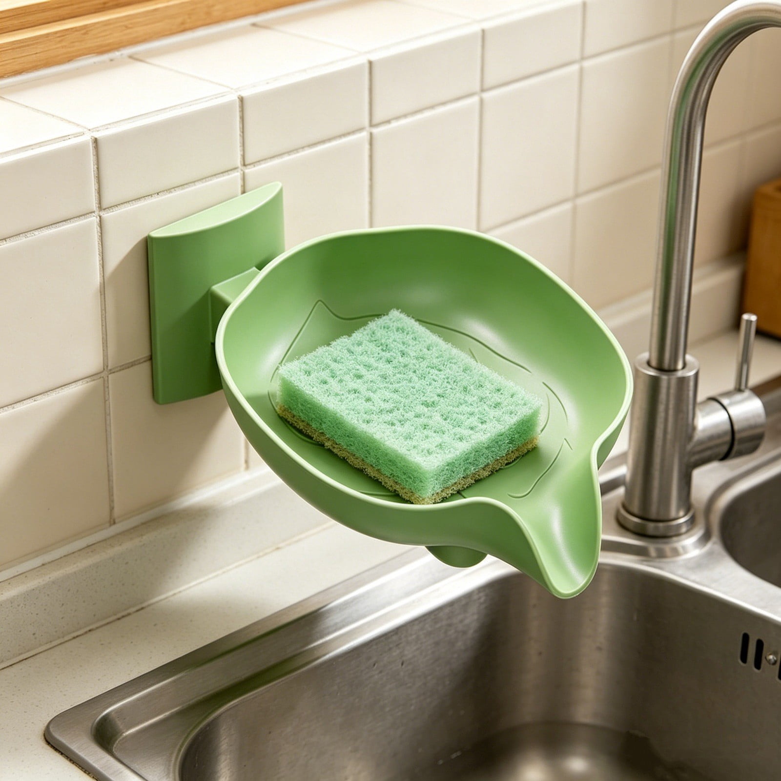 AuroraX Wall Mounted Soap Holder Drainable Soap Tray Bathroom Self ...