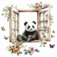 AuroraX Wall Stickers Flower Window Sticker for Living Room,Peel and ...