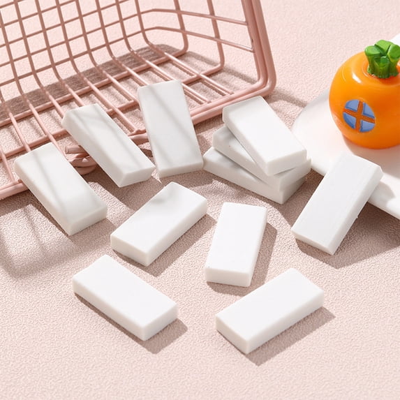 AuroraX White Rectangular Eraser for Office Soft White Rubber Eraser ...