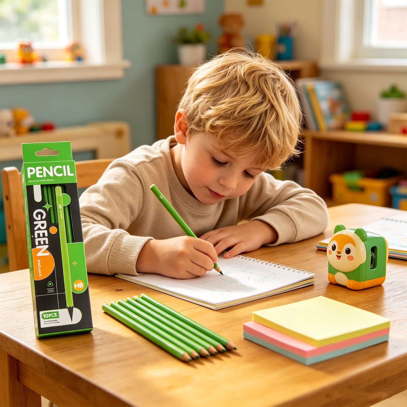 AuroraX Wood Pencils HB Pencils 10 Pack Natural Wood for Office Writing ...