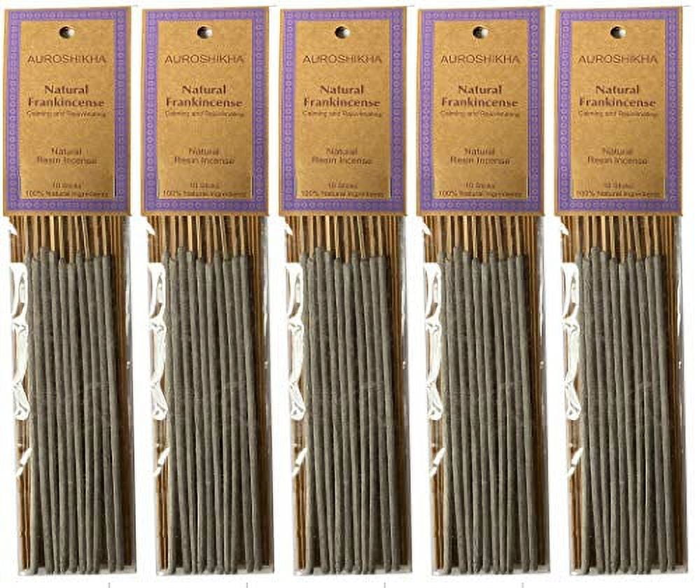 Auroshikha Frankincense Natural Resin on Stick - 5 Packs, 10 Sticks per ...