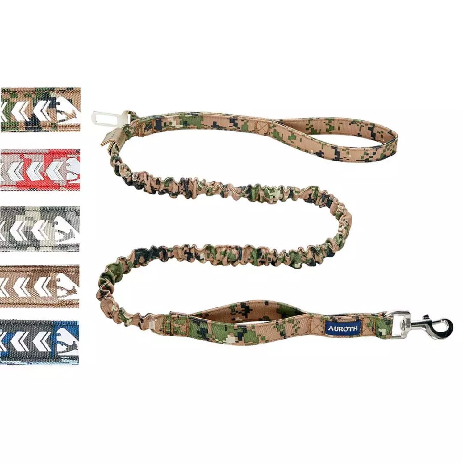 Auroth Dog Leash - Heavy Duty Bungee Tactical Training Leash 6Ft - Army ...