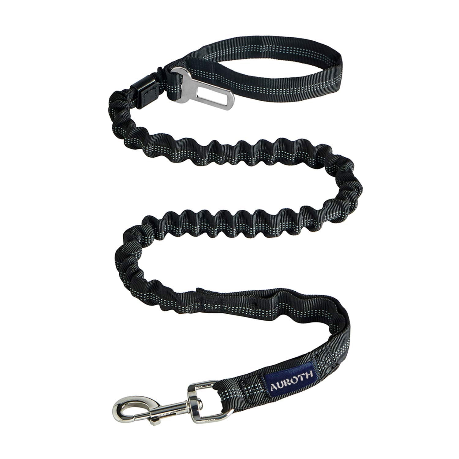 Auroth Heavy Duty 6ft Bungee Dog Leash with Double Handles Reflective ...
