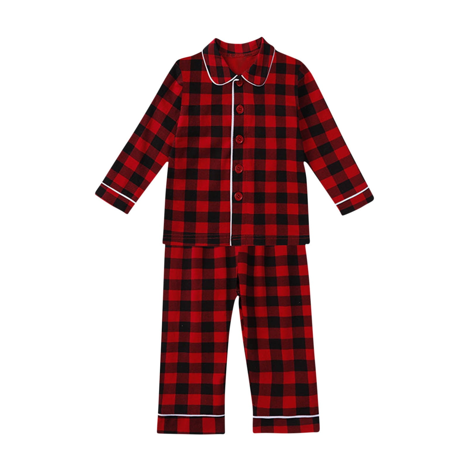 Auroural 2 Piece Boys Sleep Sets Girls Christmas Lattice Long Sleeves ...