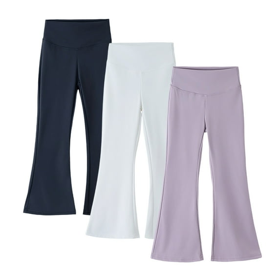 Auroural 3Pc Girls Active Flare Leggings 3-15 Years Girls' Flared Pants ...
