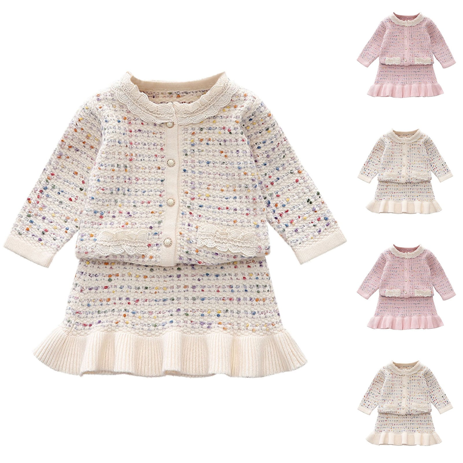 Auroural Baby Girl Sets 24 Months Girl Skirts Set Girls' Sweater Set ...