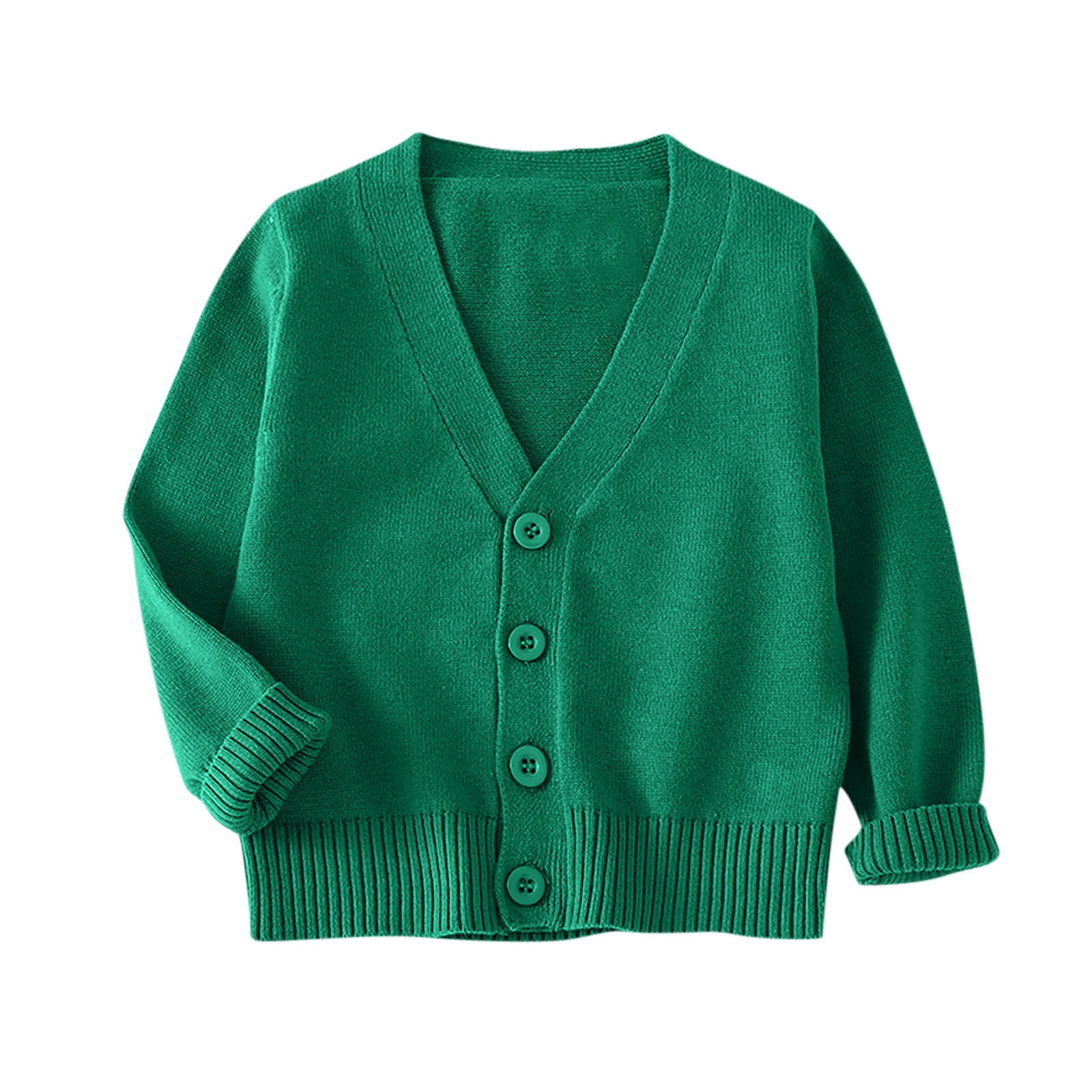 Auroural Boys Cardigan 10-12 Children's Solid Color Long Sleeved Fleece ...