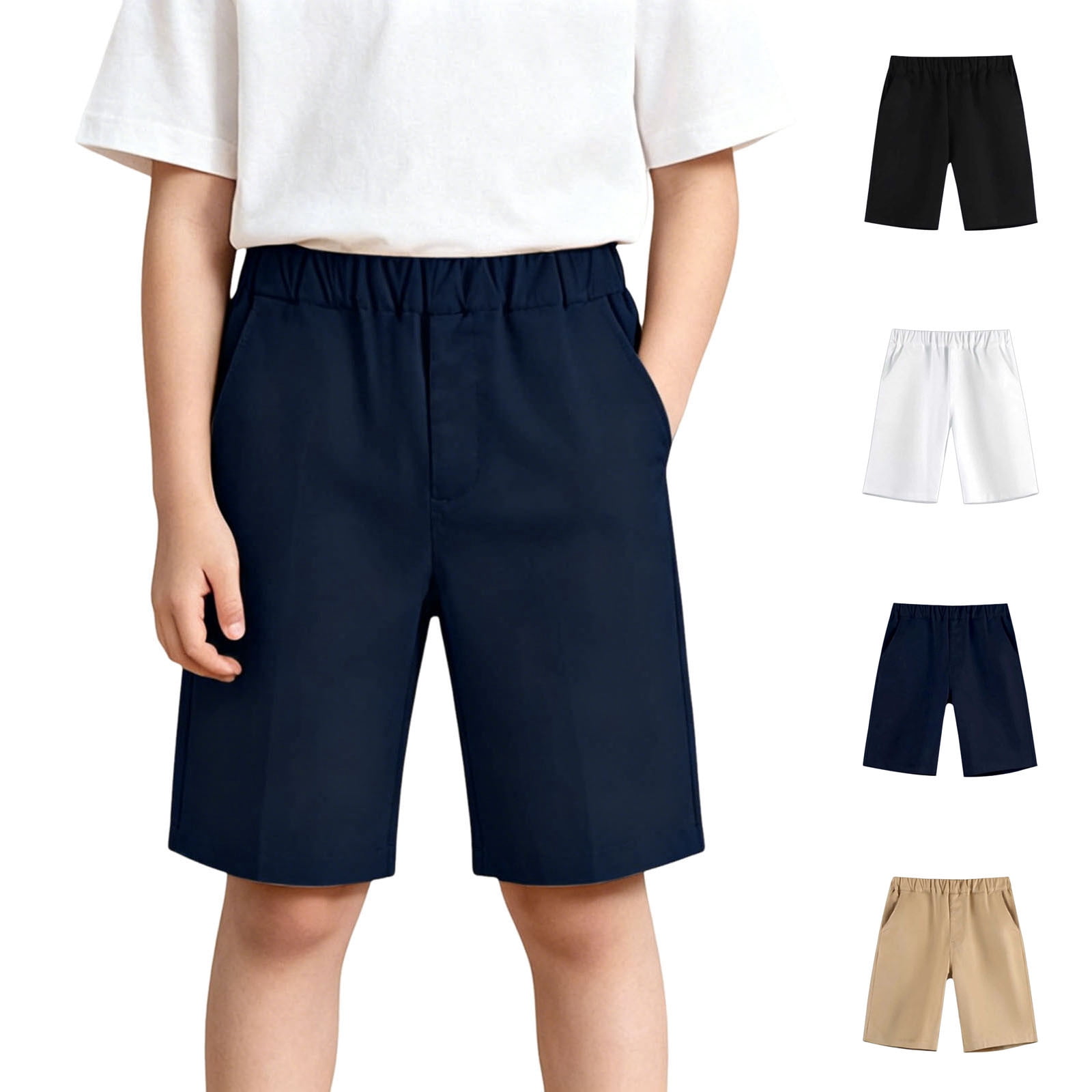 Auroural Boys Shorts Size 6 Children's Summer Solid Color Pockets ...