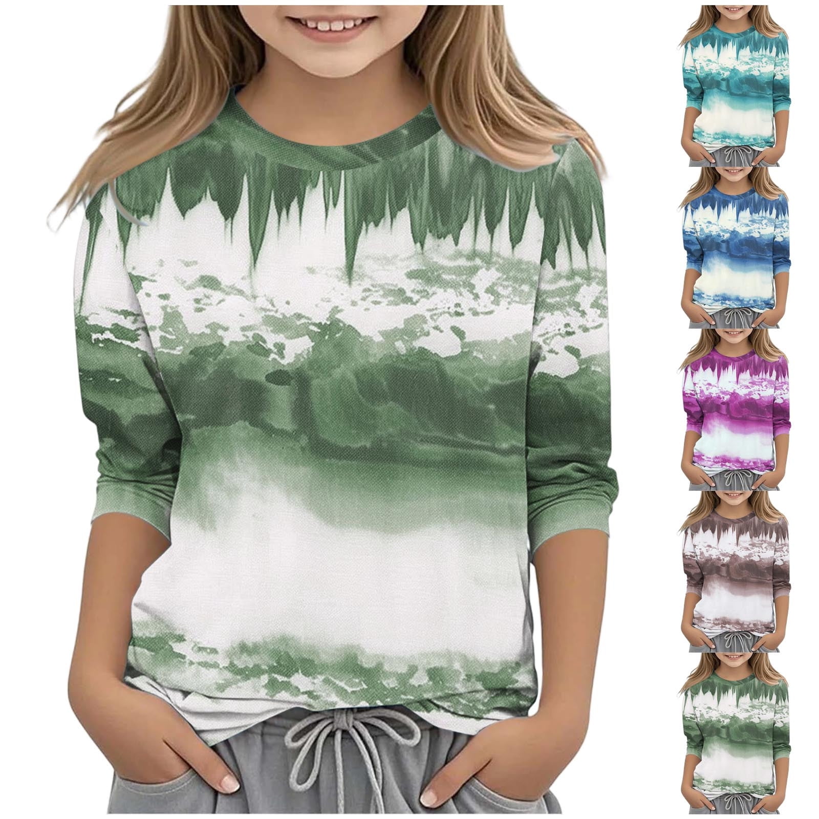 Auroural Children's Long Sleeve Tops Boys Girls Orange Festival Casual ...