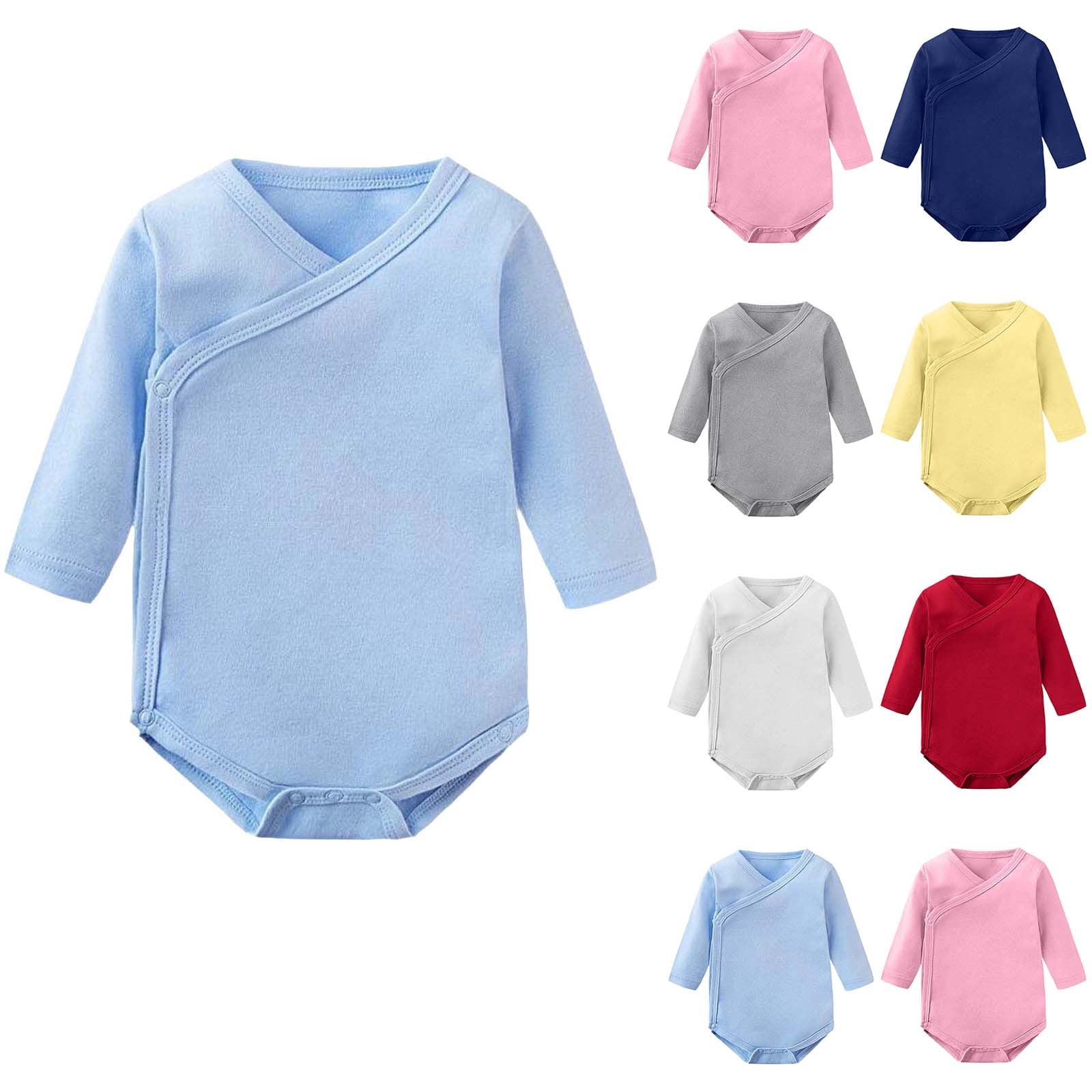 Auroural 6-9 Month Girl Clothes Children's Solid Color Long Sleeved ...