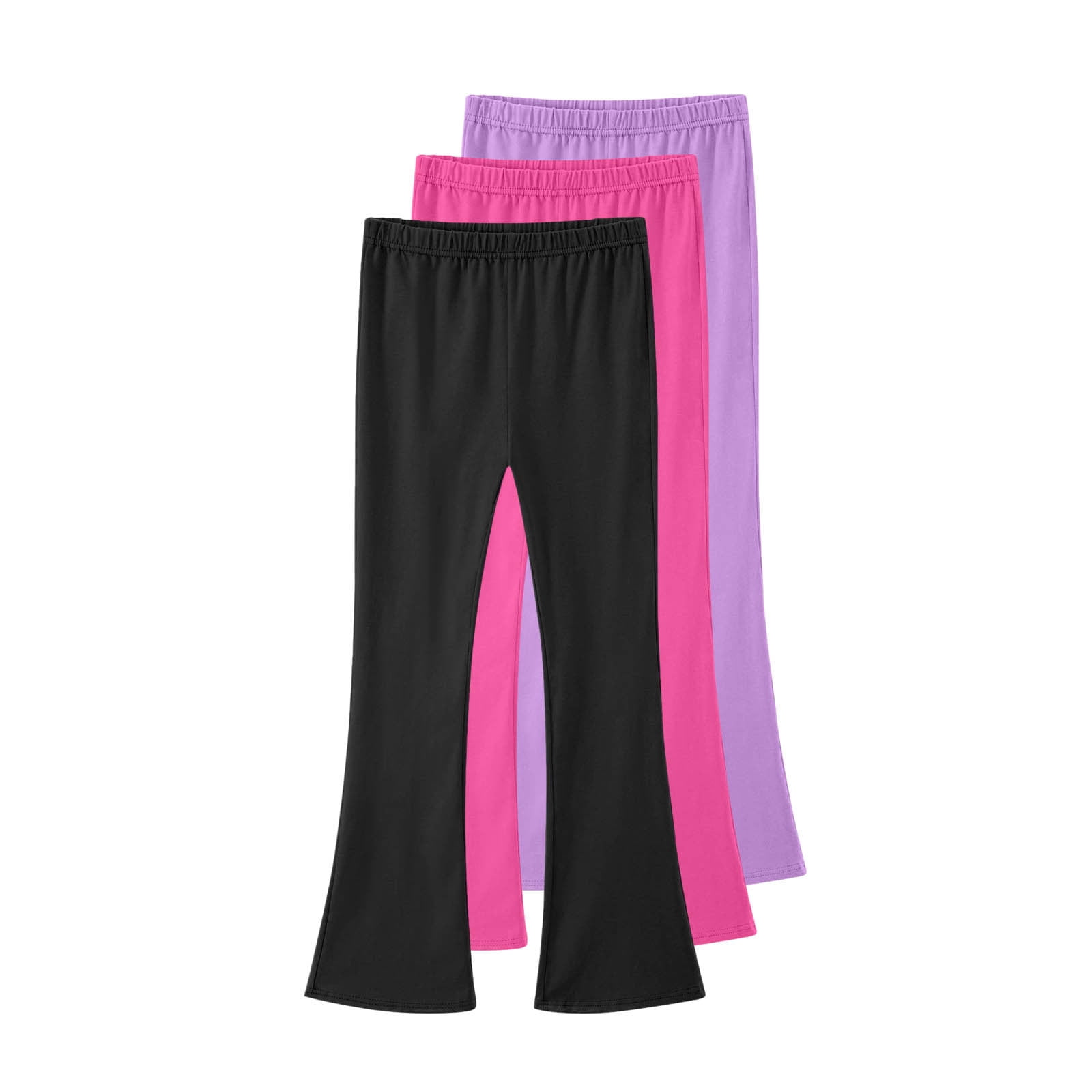 Auroural Girl's Active Cozy Flare Leggings 3-15 Years 3Pc Children's ...