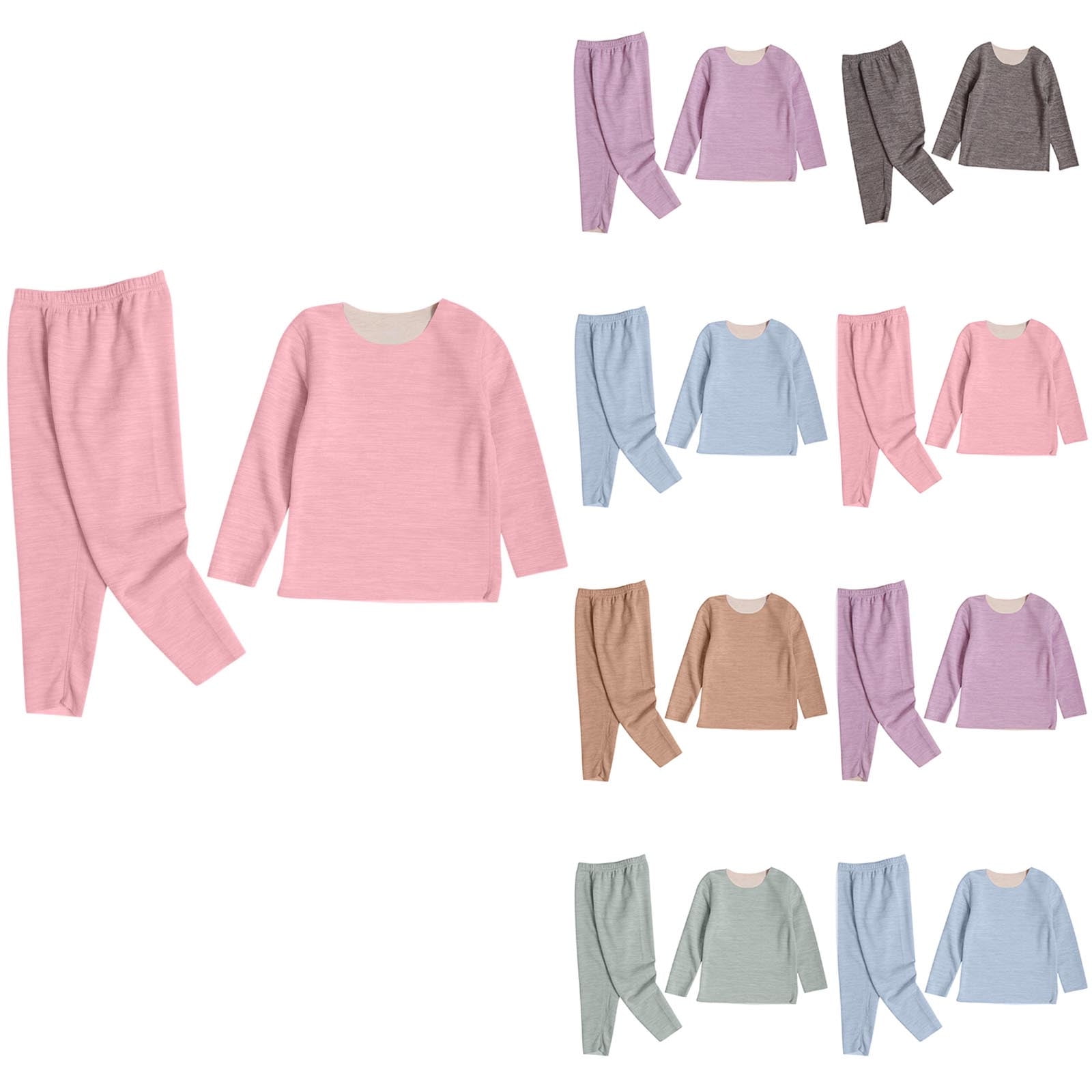 Auroural Girls Clothes Sets Boys Clothes Sets Children's Solid Color ...