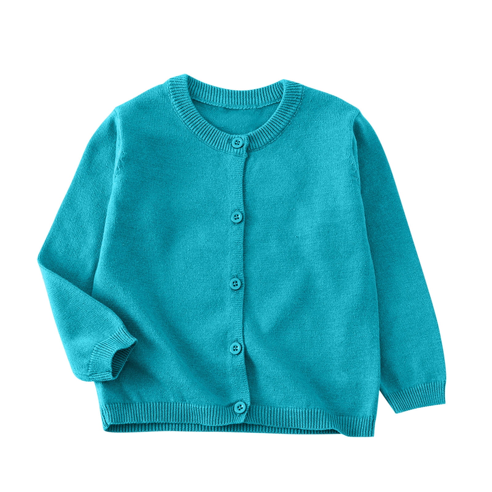 Auroural Girls Jackets 7-16 Children's Solid Color Long Sleeved Fleece ...