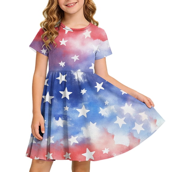 LOOK! Auroural Girls' Middle And Big Kids' Fashion Independence Day ...