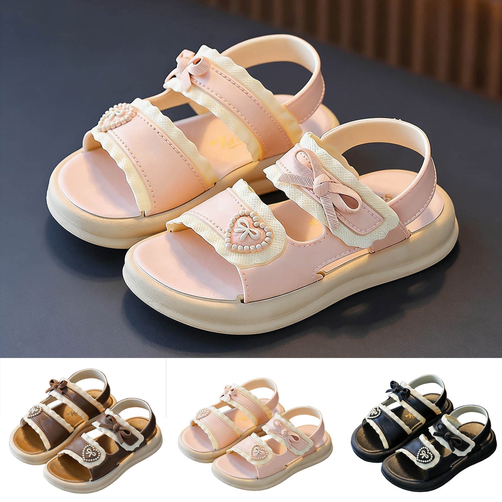 Auroural Girls Non-Slip Sandals Children's Soft Soled Non Sandals Girls ...