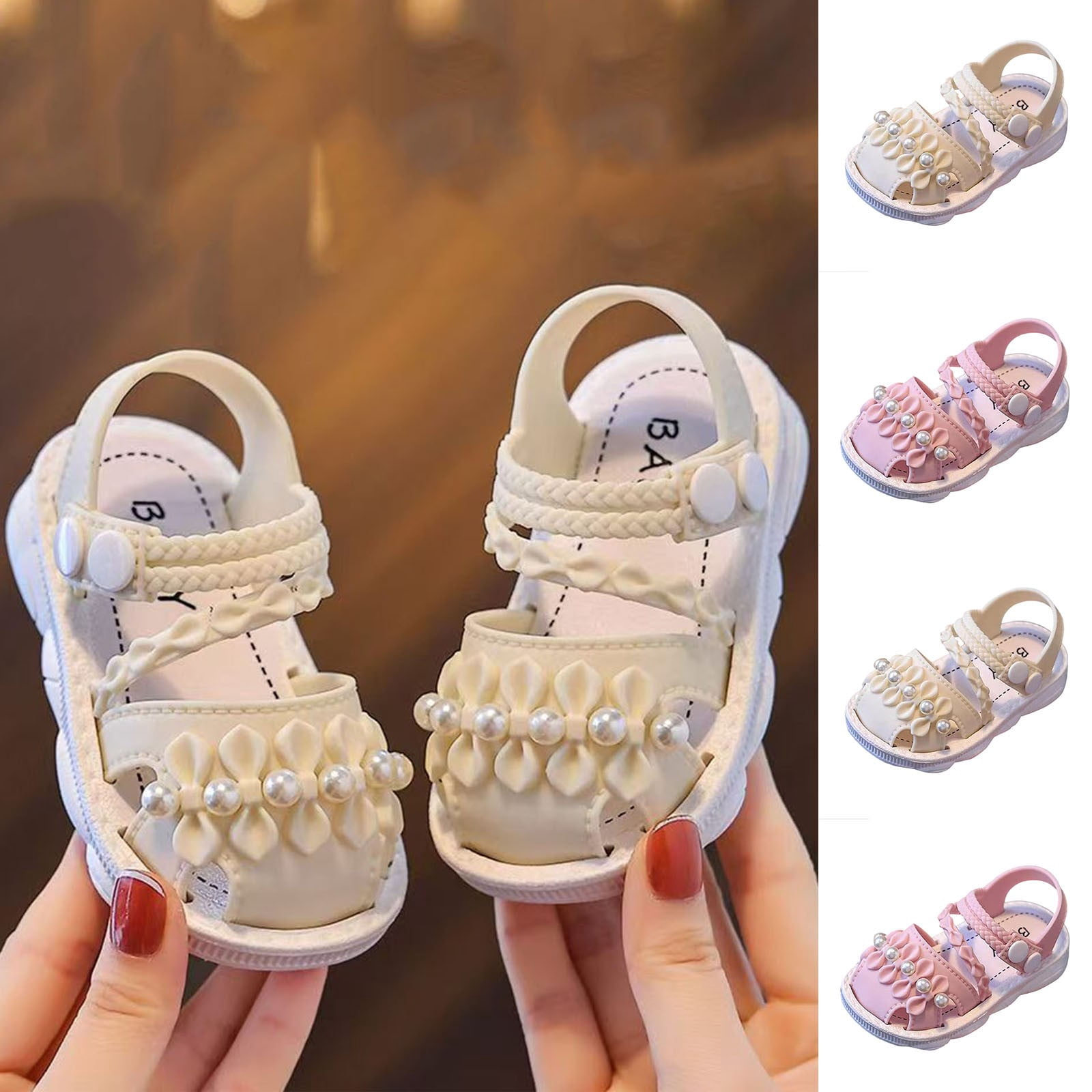 Auroural Girls Non-Slip Sandals Girls' Toddlers' Versatile Soft-Soled ...