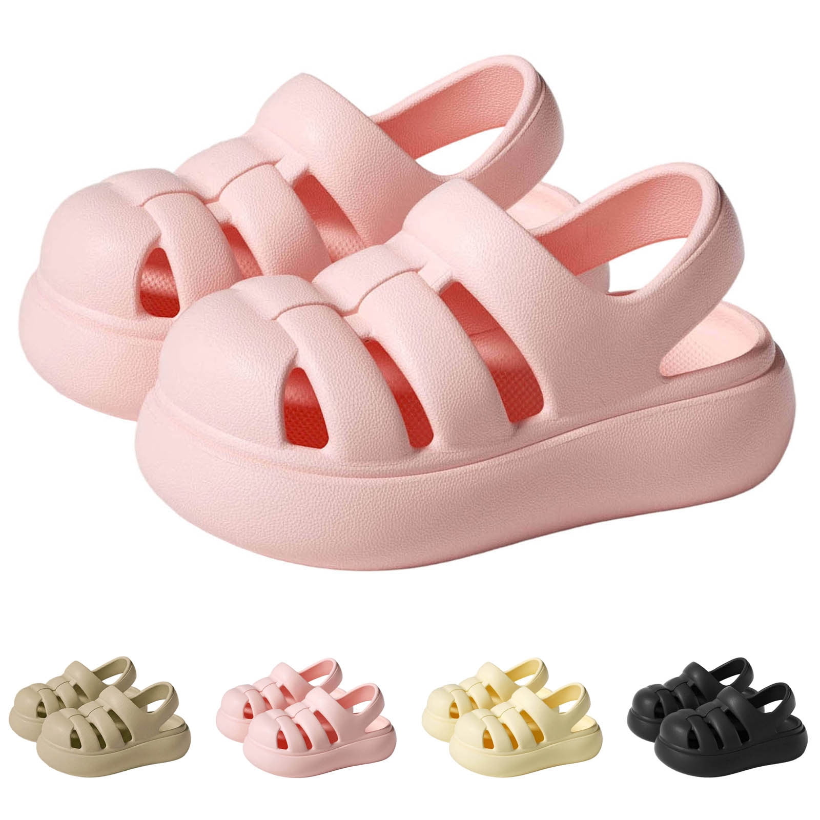 Auroural Girls Non-Slip Sandals Toddler Kids Closed Toe Sandals Non ...