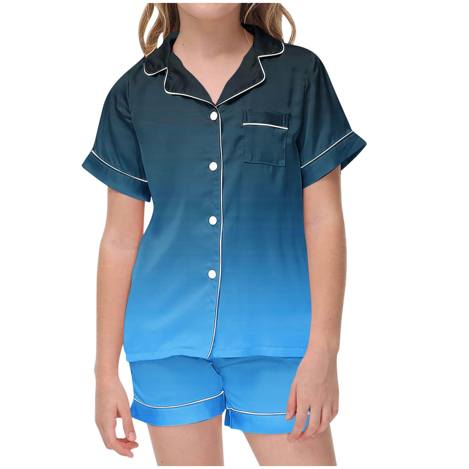 Auroural Girls Pajamas Size 8 Kids Pajama Pants Girls Button Front ...