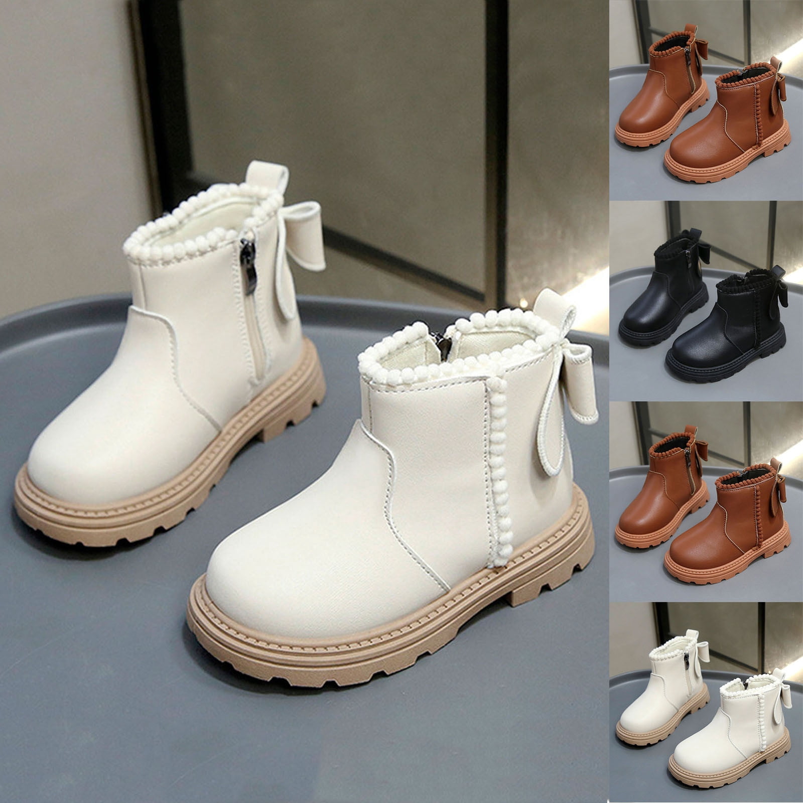 Auroural Girls Shoes Toddler Girls Boots Sizes 4-8 Children's Winter ...