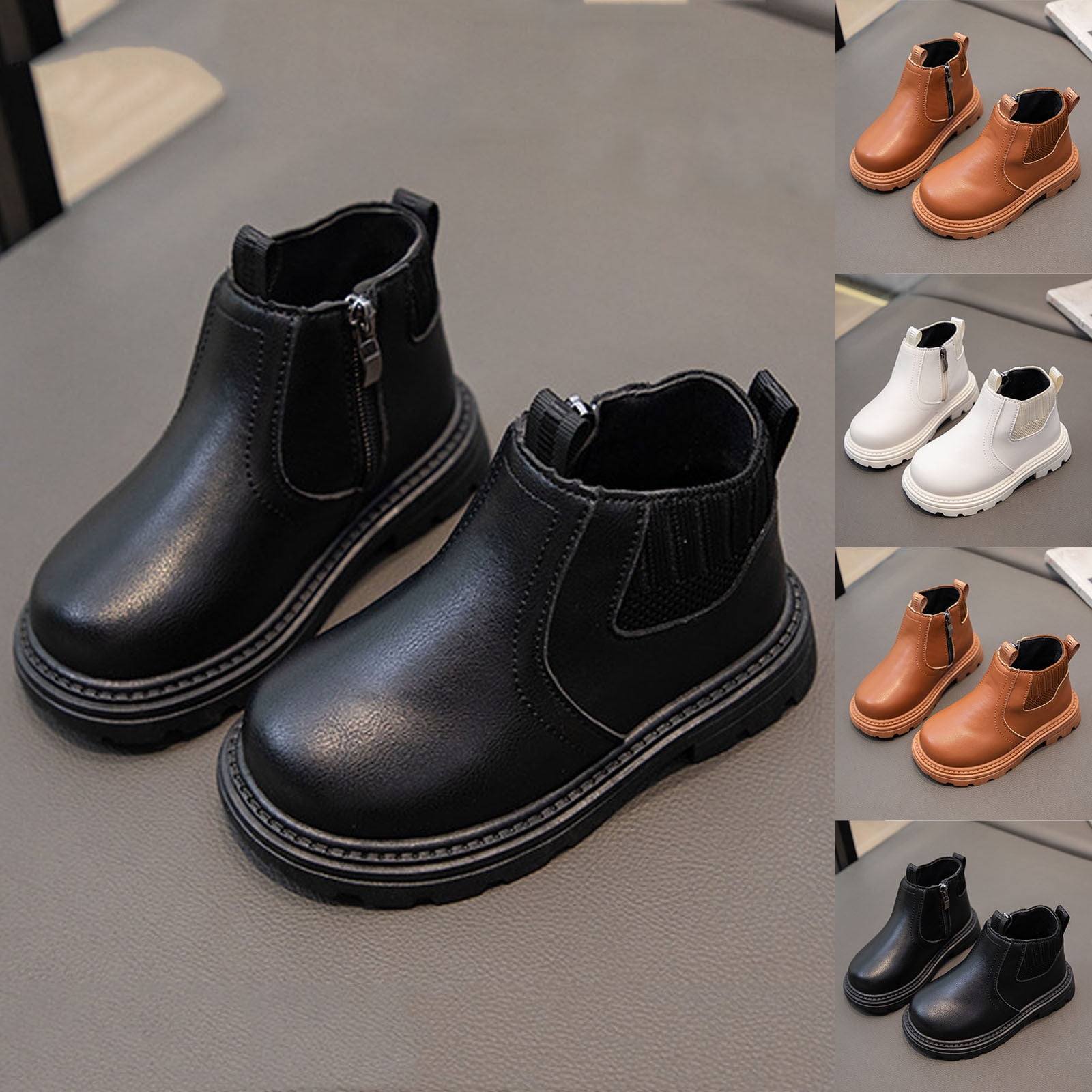 Auroural Girls Shoes Leather Toddler Girls Winter Boots Children's ...