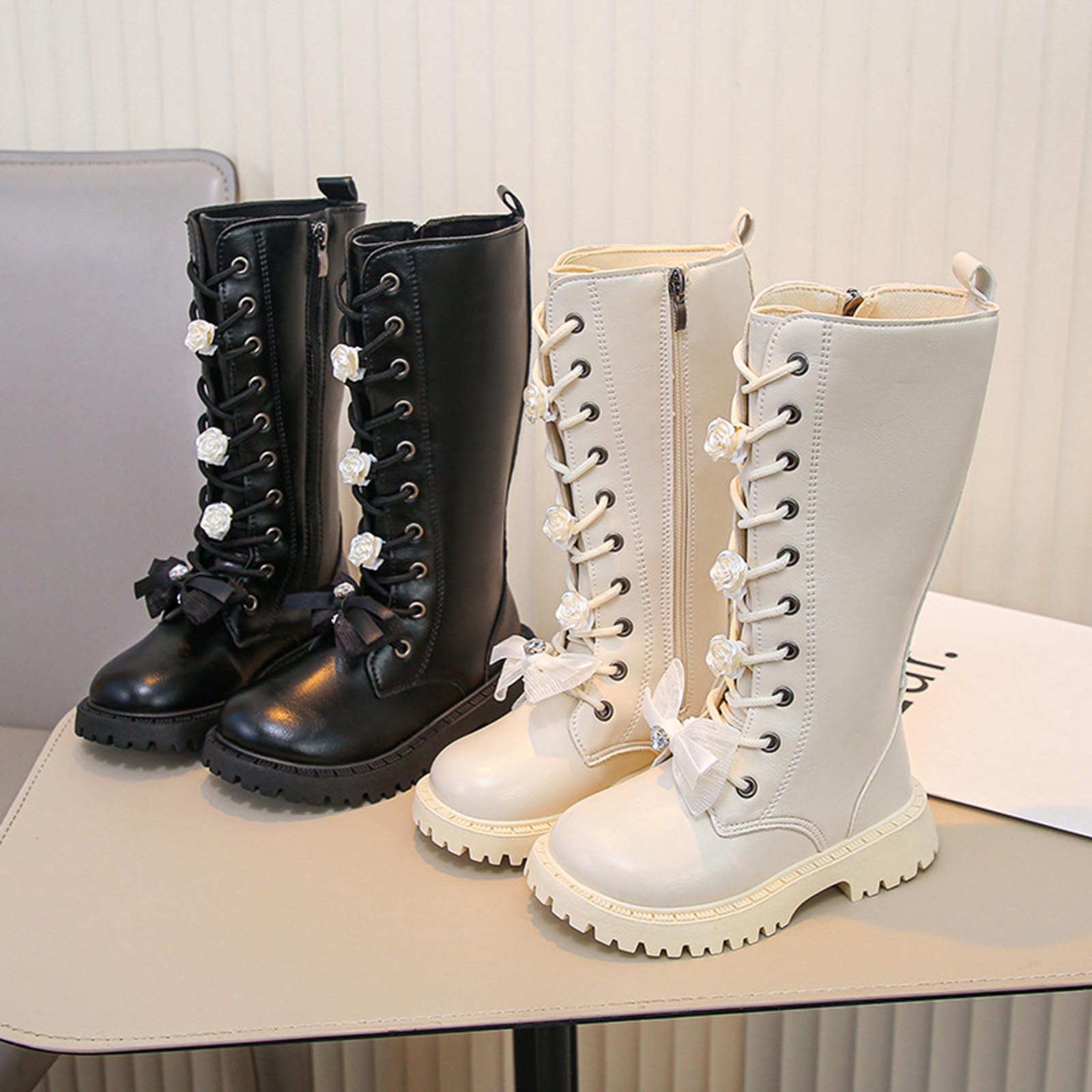 Auroural Little Girls Boots Size 13 Or 1 Fall And Winter Zipper High ...