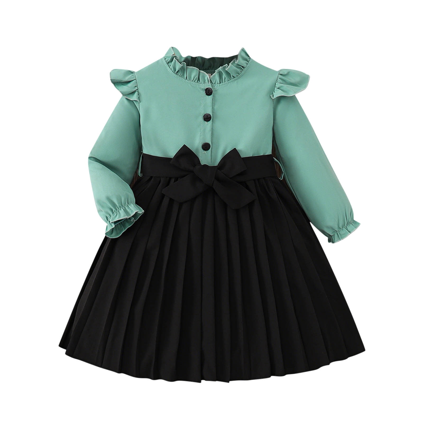Auroural Long Sleeve Dresses for Girls Girl Long Sleeve Stretchy Dress ...