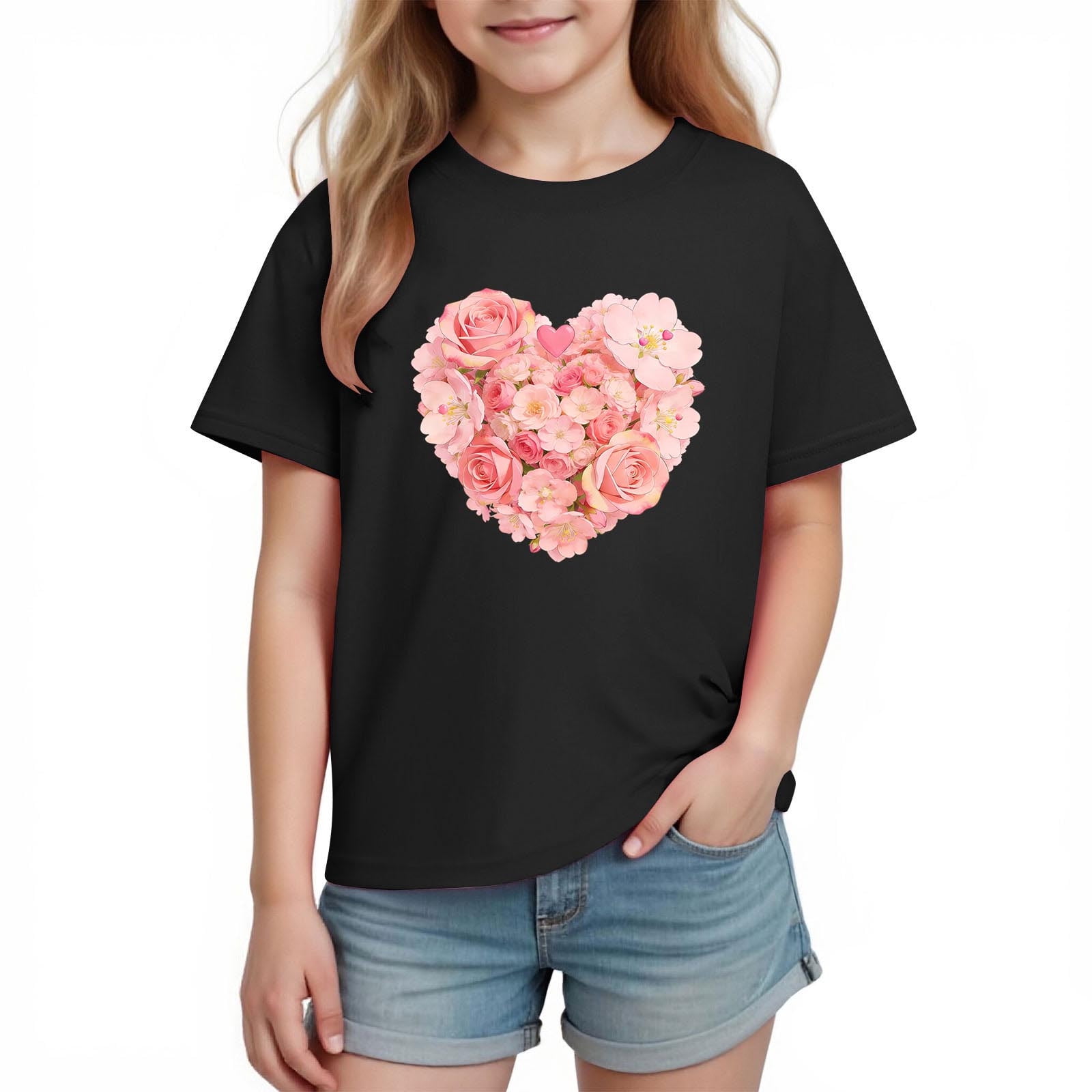 Auroural Shirts for Toddler Girls Size 4/5 Kids Boys And Girls Short ...