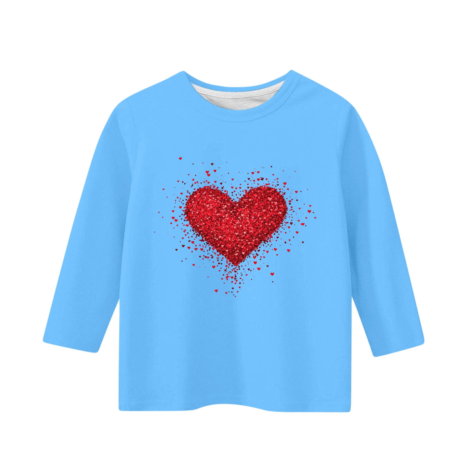 Auroural Shirts for Girls Long Sleeve Children's Fashion Heart Printed ...