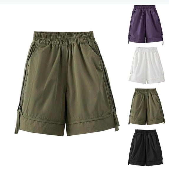 Auroural Toddler Boys Shorts Size 4T Boys' Solid Color Workwear Casual ...