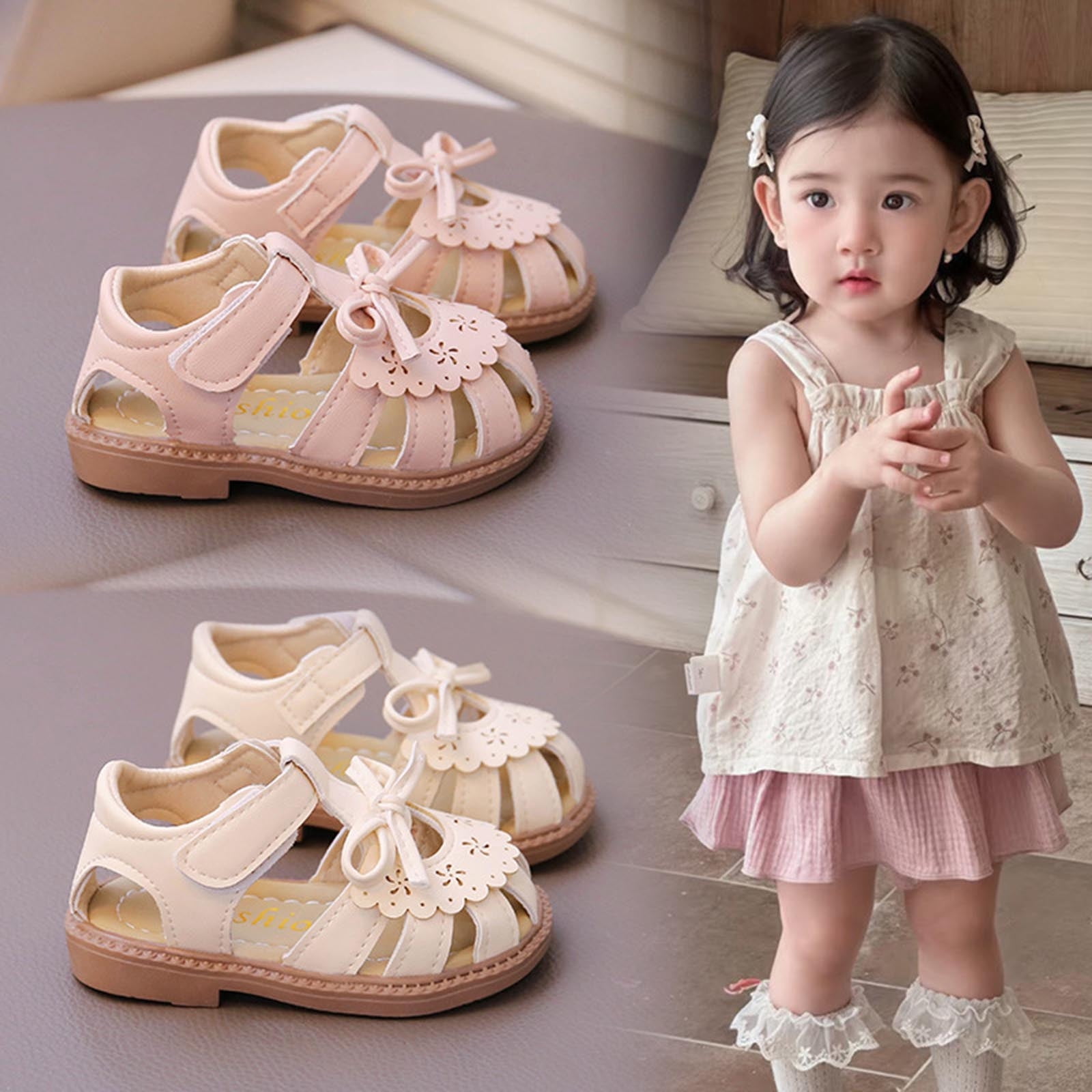 Auroural Toddler Girls Closed Toe Sandals Children's Spring and Summer ...