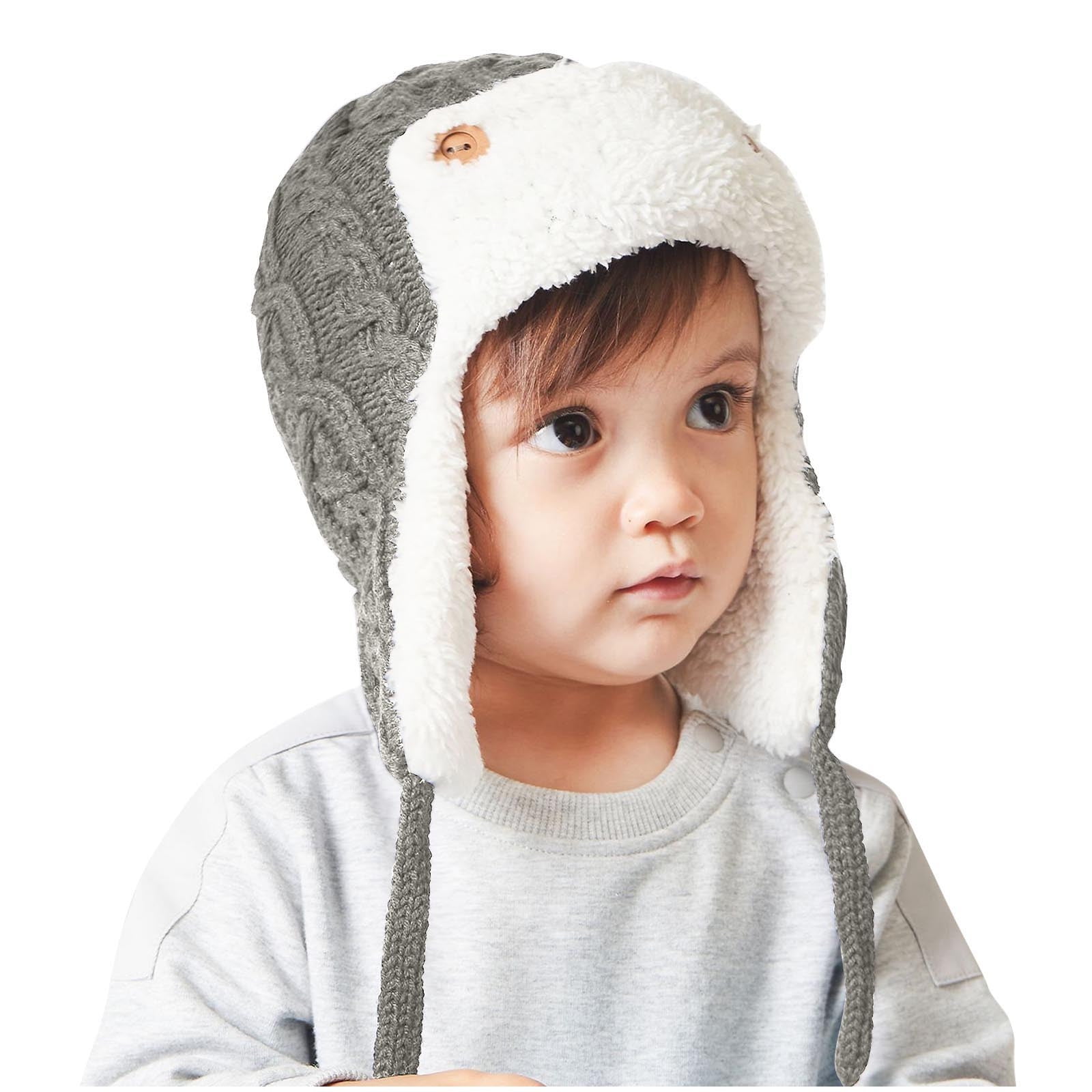 Auroural Winter Hats for Kids Fleece Hats for Kids Ear Flaps Winter And ...