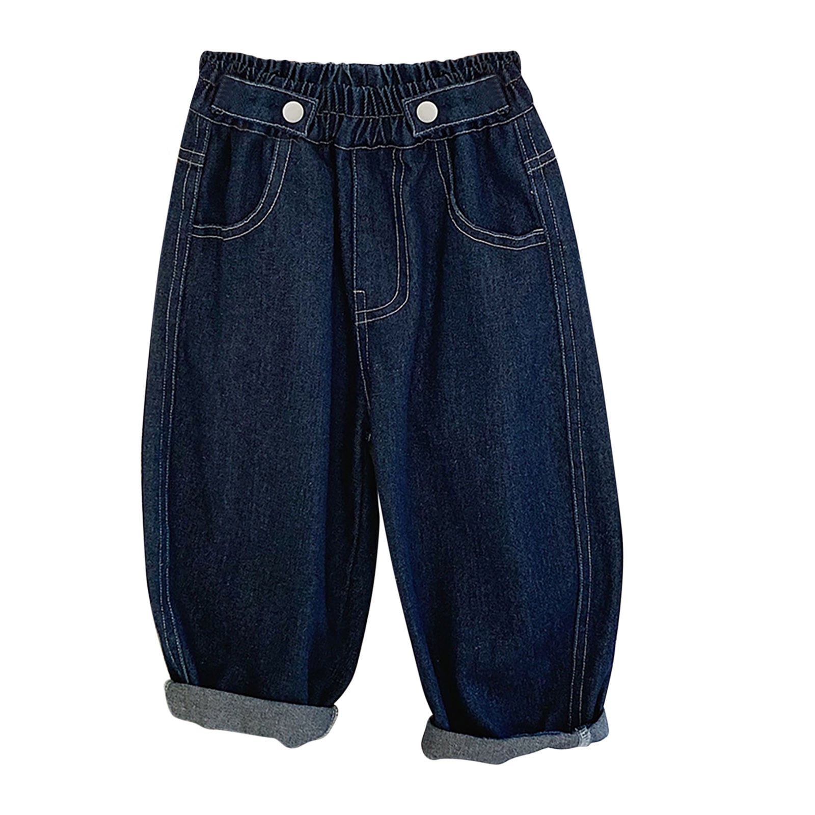 Auroural Toddler Boys Baggy Jean 3T Fashionable Boy's Elastic Waisted ...