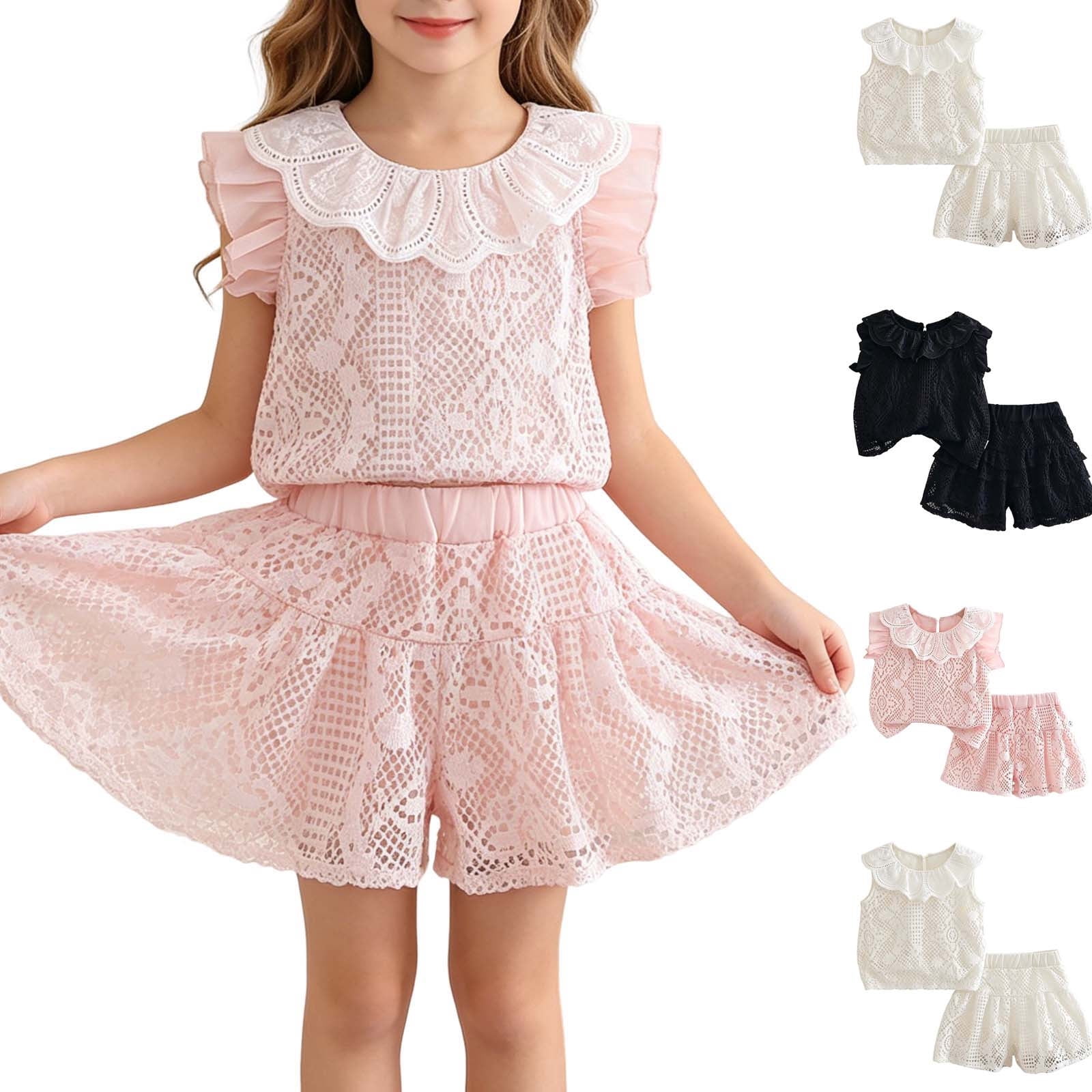 Auroural Kids Clothes Set Girls Sets 12 Months Girls' Lace Outfit ...