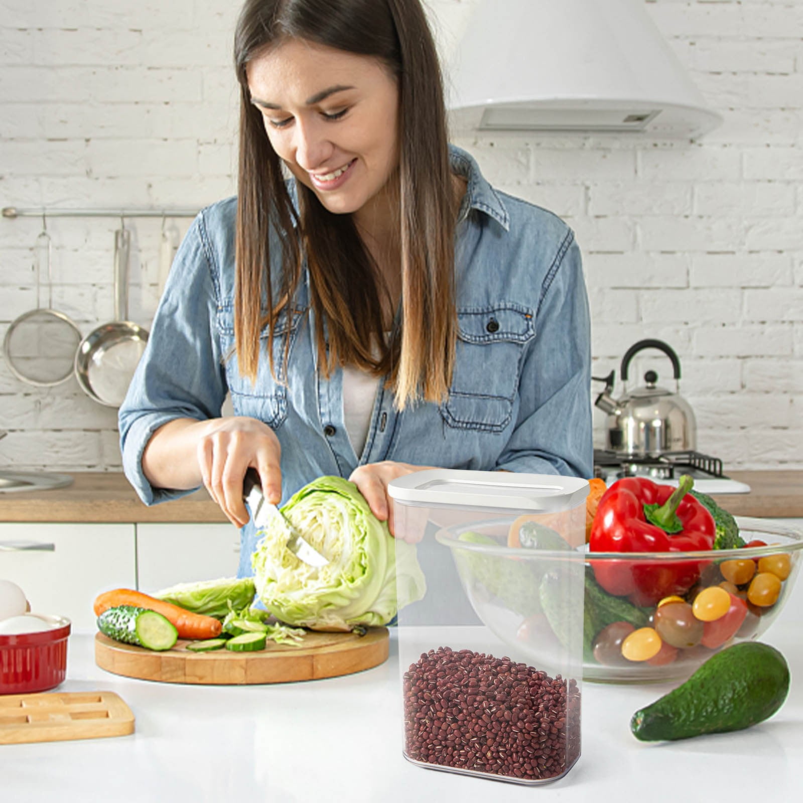 Aursykel Airtight Food Storage Containers Set with Side Locking Lids ...