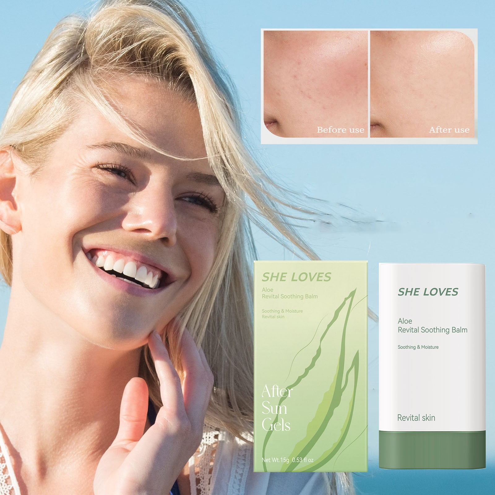 Aursykel Aloe Soothing Stick for Sensitive Skin Relief,Natural Aloe ...