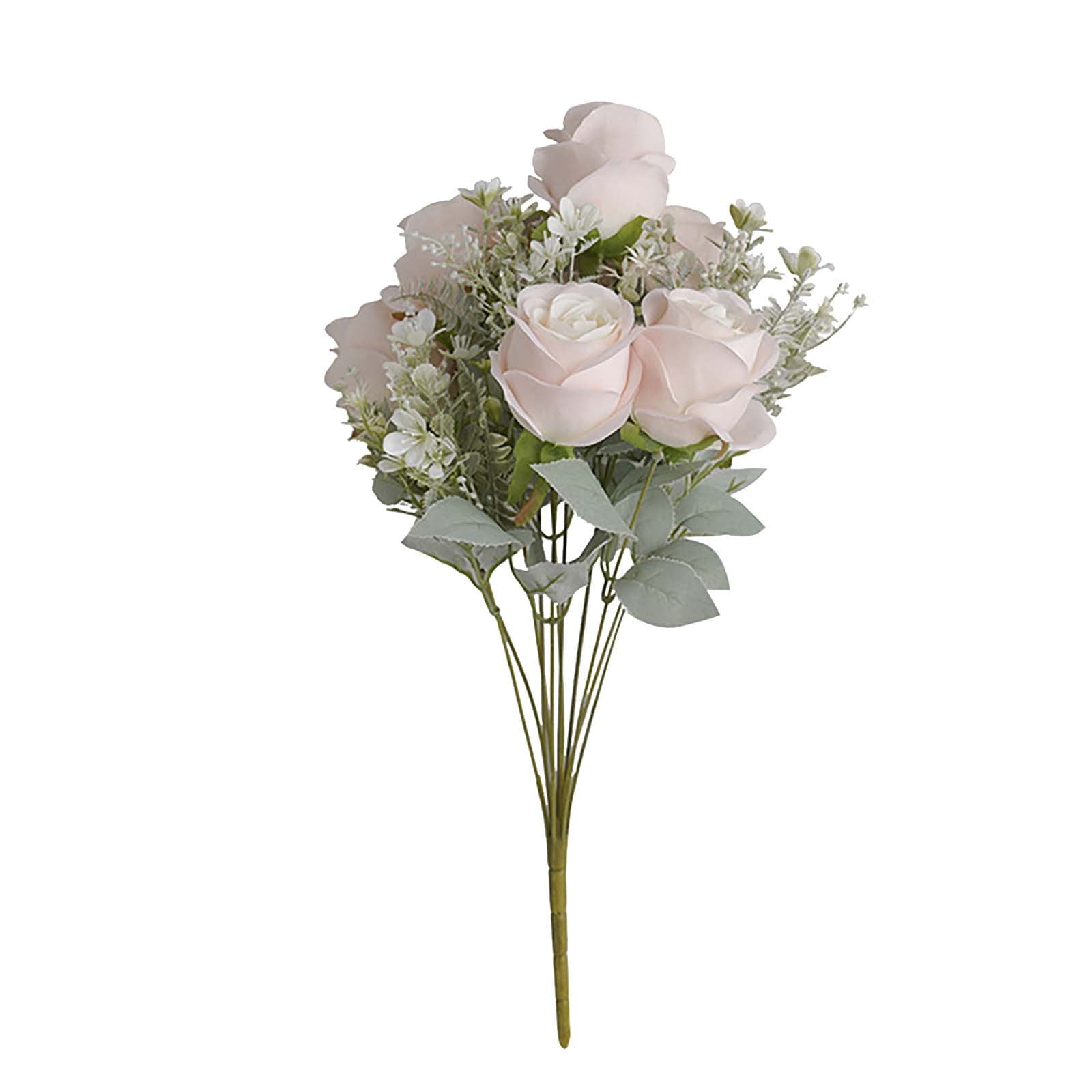 Aursykel Artificial Silk Roses Bouquet 11 Heads Lifelike Floral Decor ...