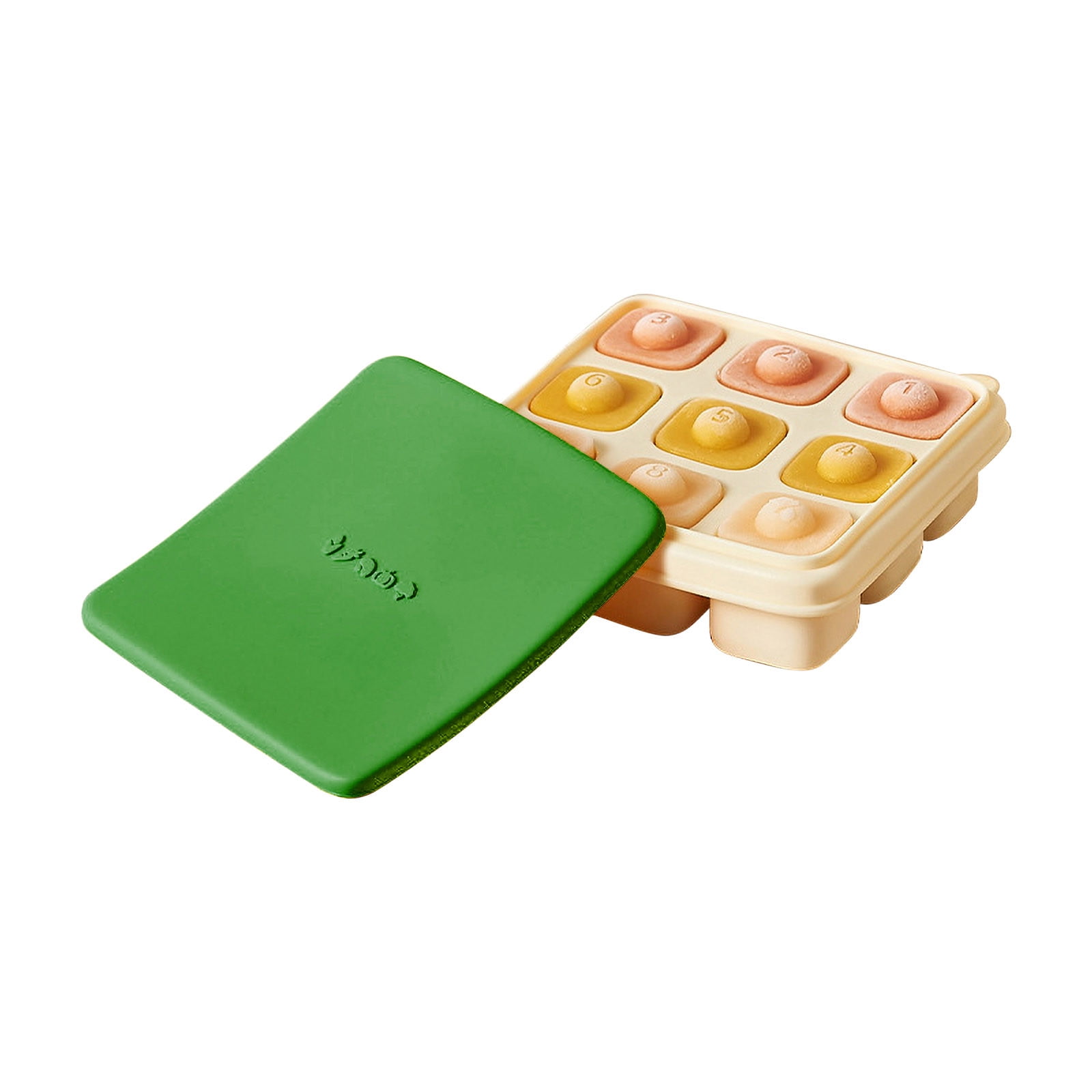 Aursykel Baby Food Grade Silicone Ice Tray Tray with Cover Multi-Cell ...