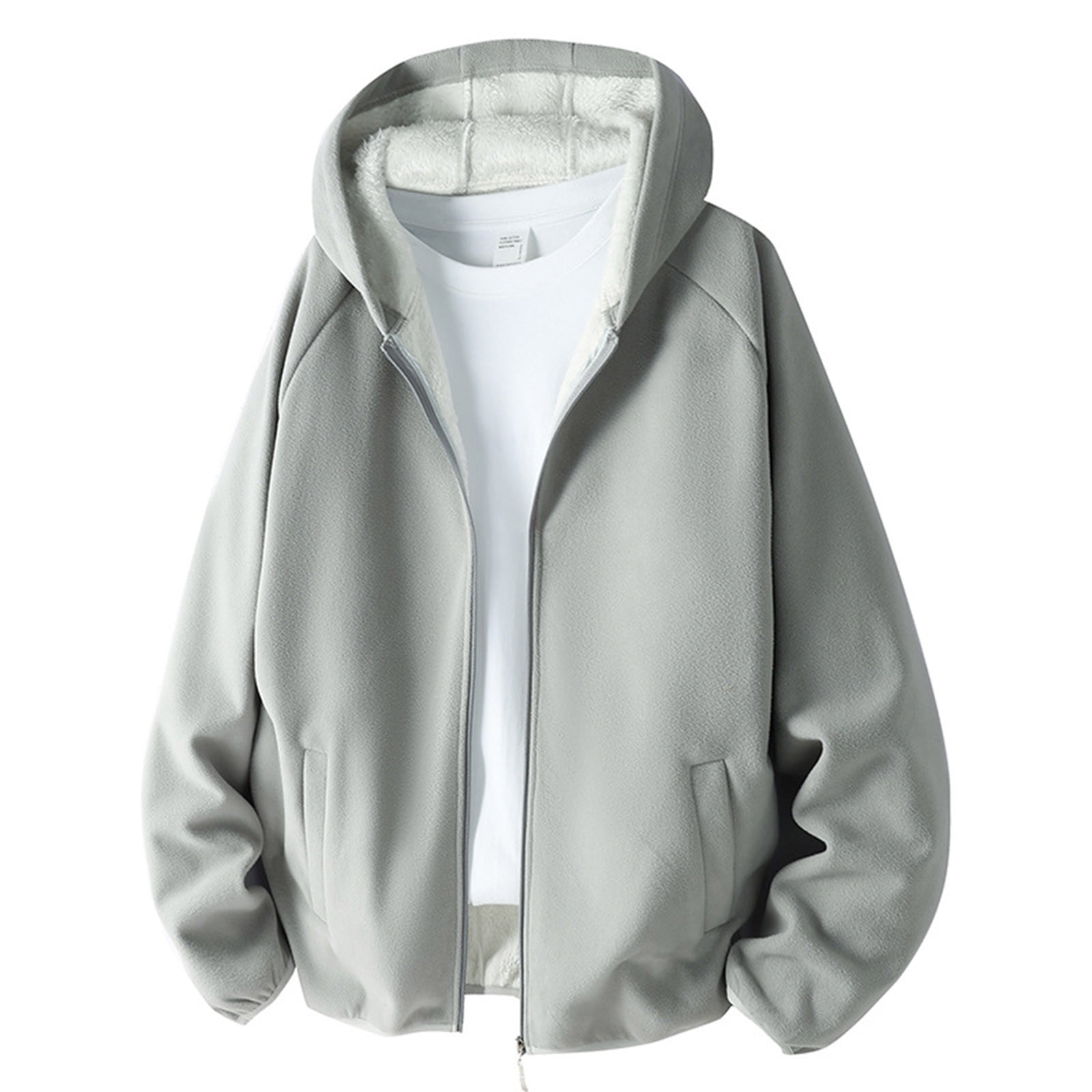 Aursykel Big and Tall Top Winter Men's Fleece Sweatshirts Long Sleeve Warm Sweatshirt Hooded ...