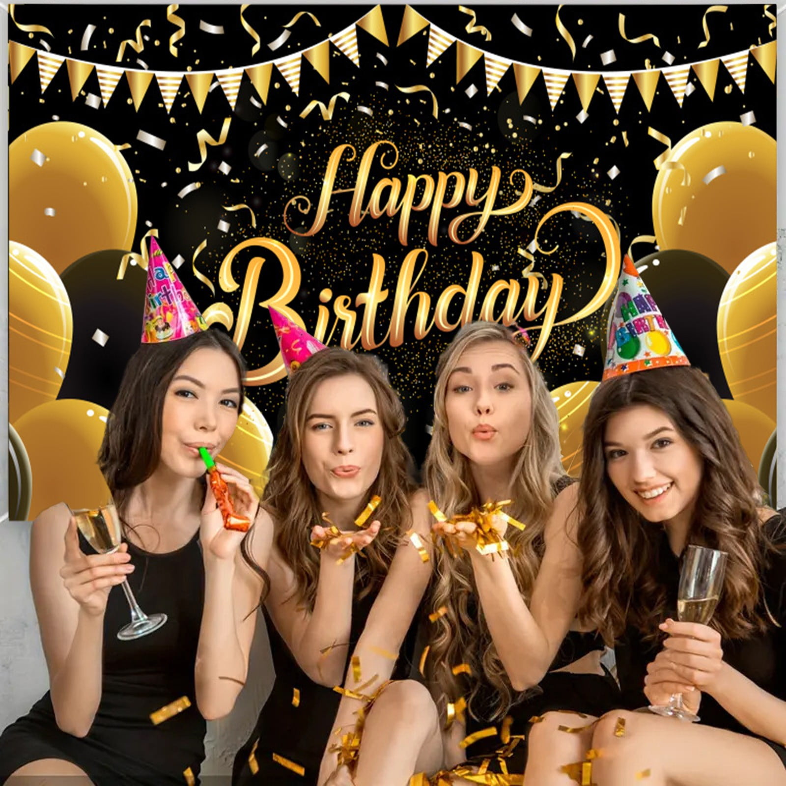 Aursykel Birthday Party Hanging Streamer Decoration Polyester ...