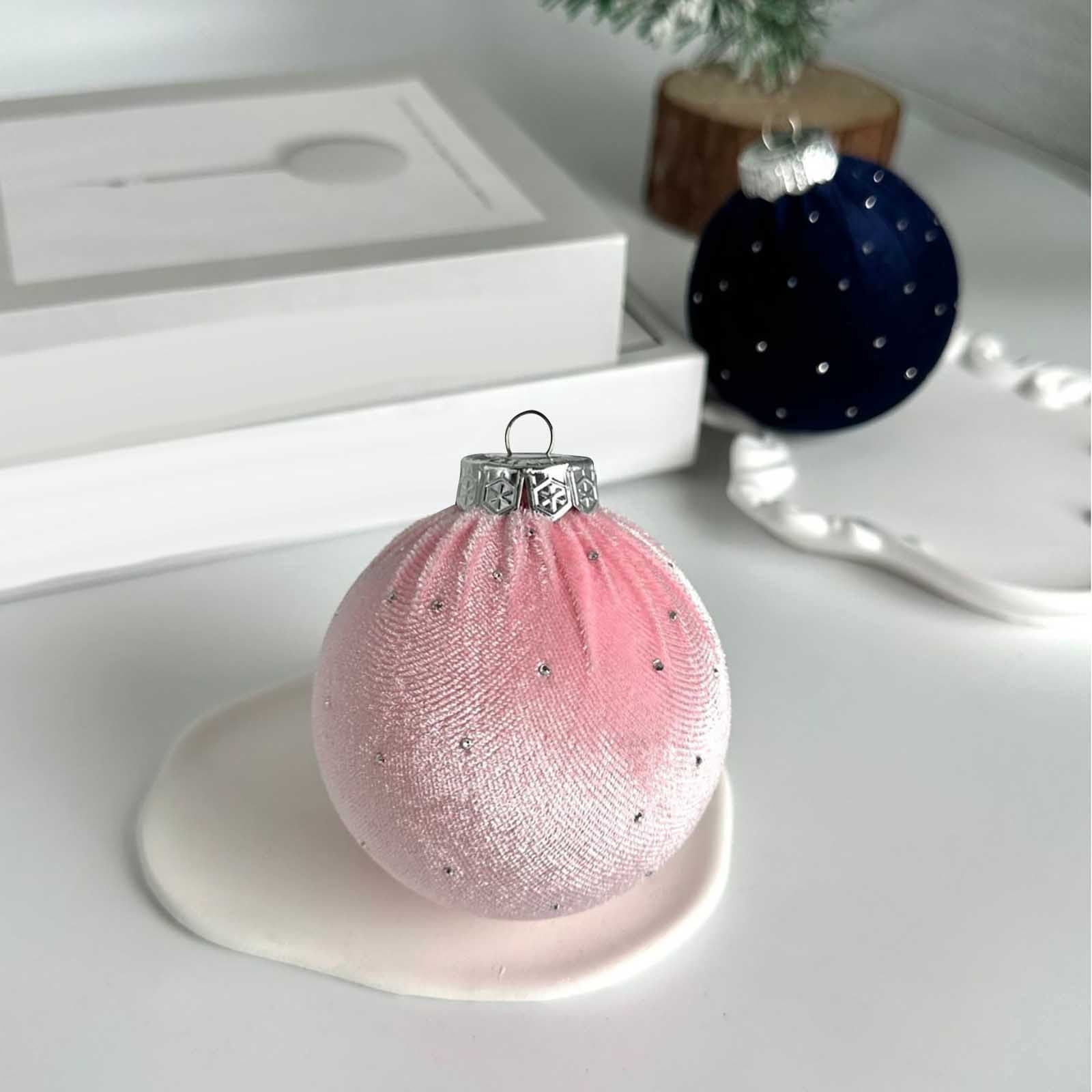 Aursykel Christmas Decorations Velvet Balls Ornaments for Christmas ...