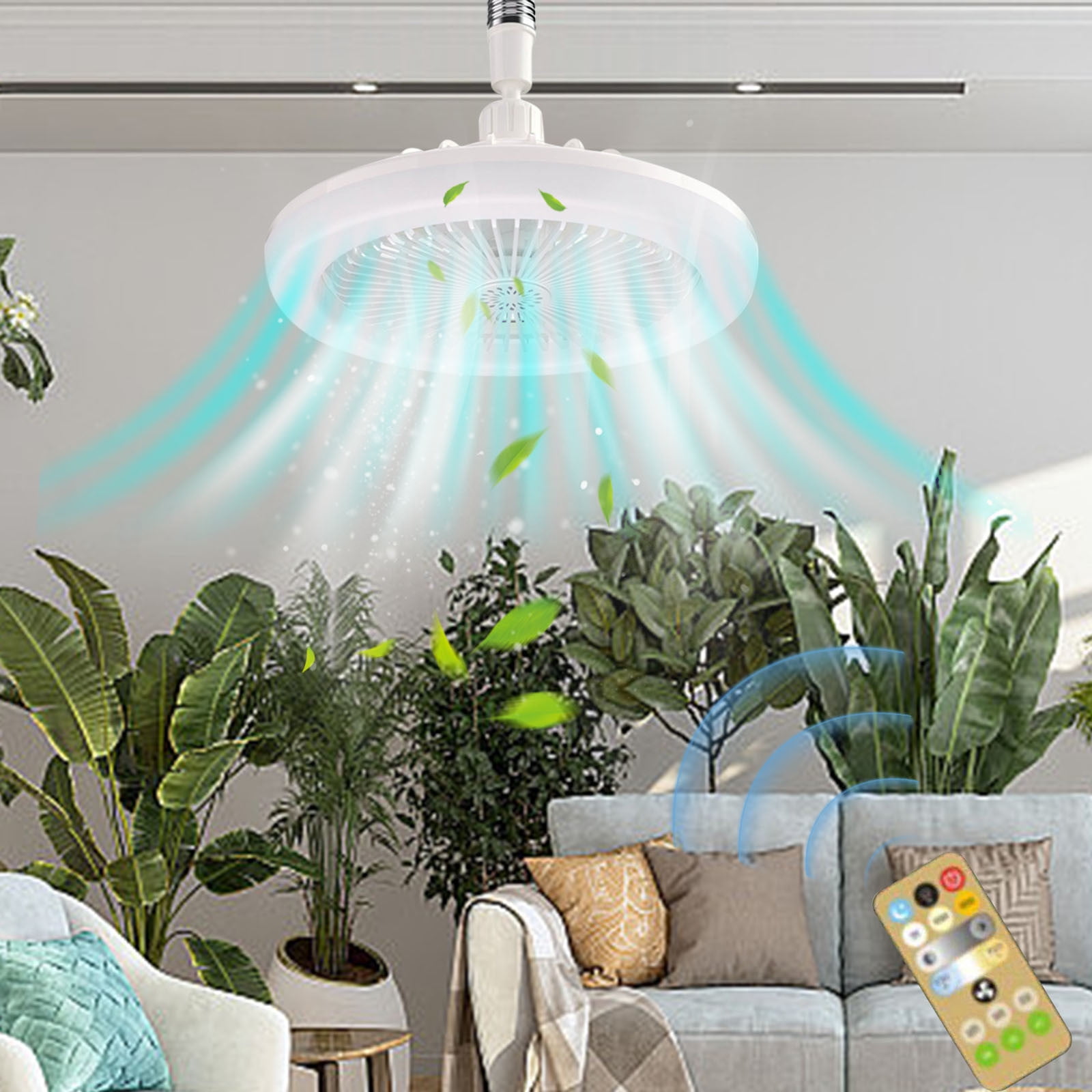 Aursykel Enclosed Ceiling Fan with Lights and Remote Control for Small ...