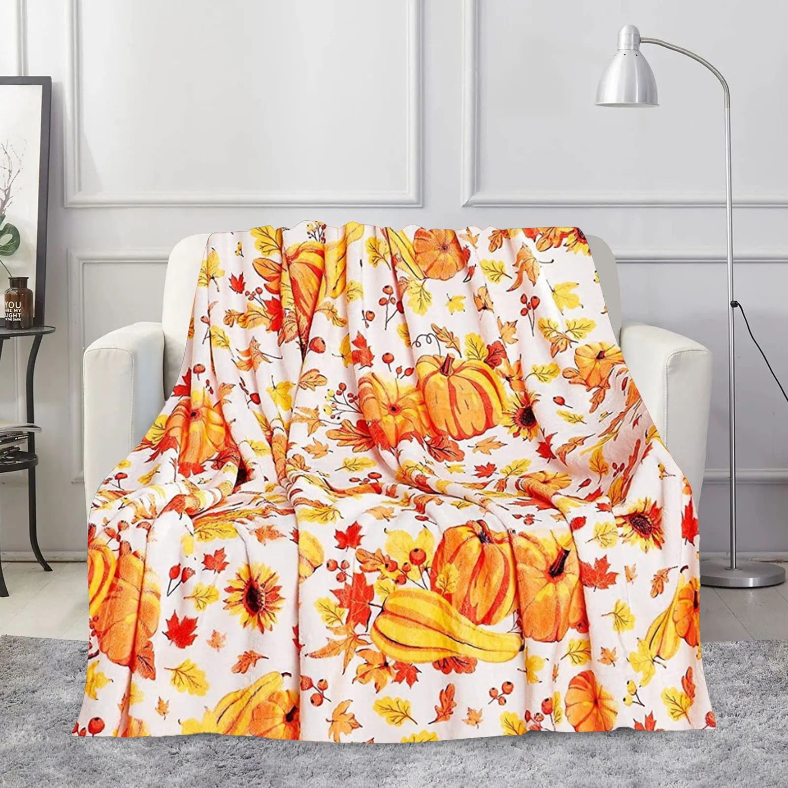 Aursykel Fall Blanket Throw for Women Gift with Pumpkin Sunflower ...